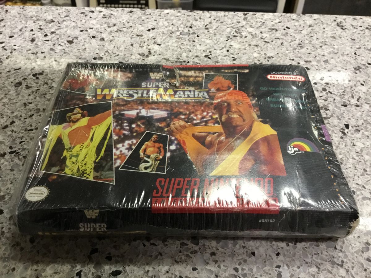 .Super Nintendo Wrestlemania sealed rough box.
