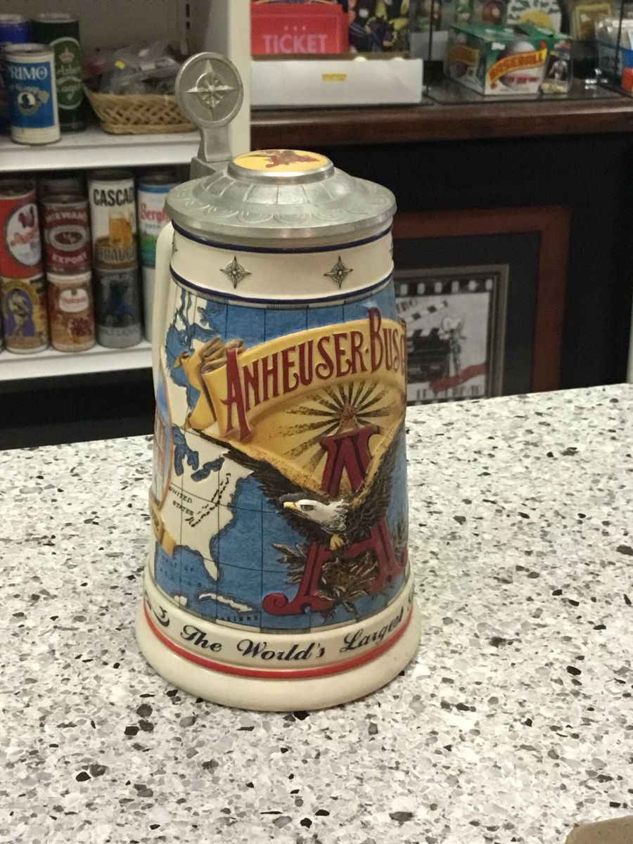 .Anheuser Busch Budweiser Stein 1996 worlds largest
