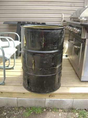 .55 Gallon Barrels. Metal. Drum. Incinerator. Fire Pit. Burn Barrel ...