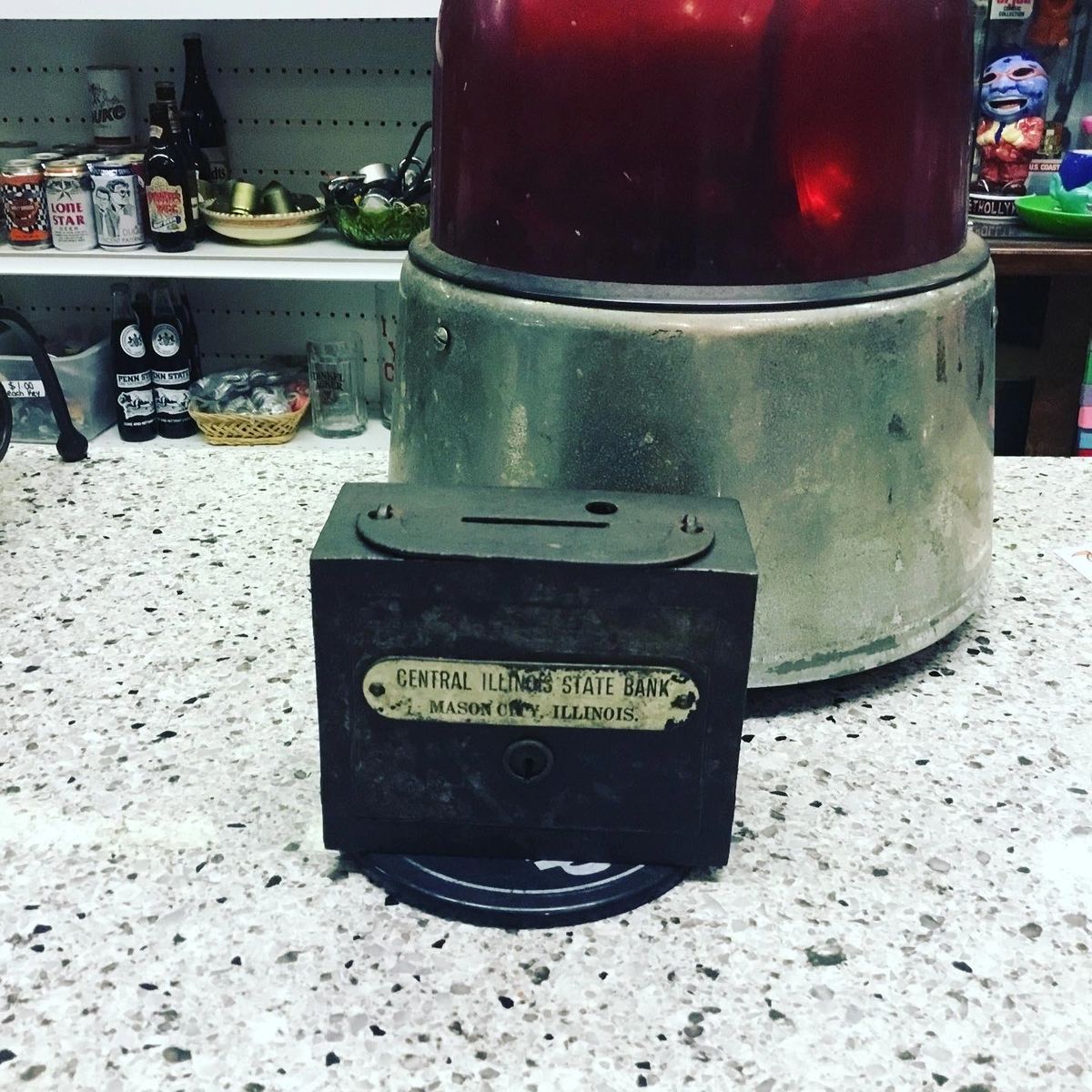 Antique Bank Strong box Deposit Box