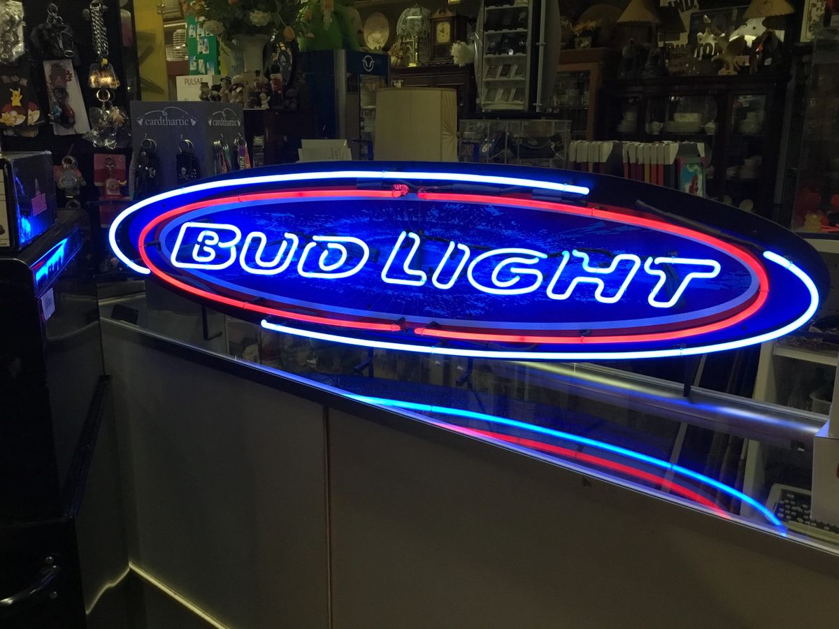 Bud light neon sign 55” x 17” @Bsigns.
