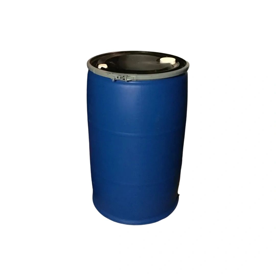.55 gallon barrels. Blue. Plastic. Drum. Removable locking lid. Shampoo ...
