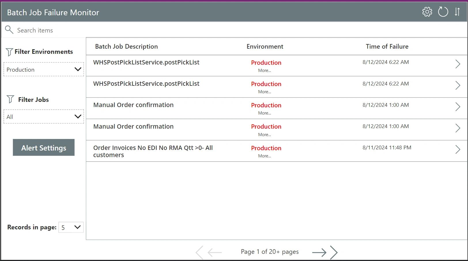 Batch Job Monitor App
