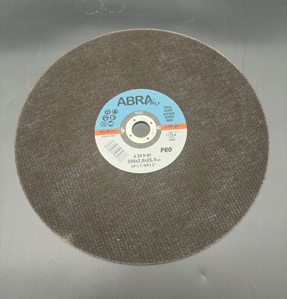 ABRA MTP36528 14" X 7/64 X 1" CHOP SAW BLADE