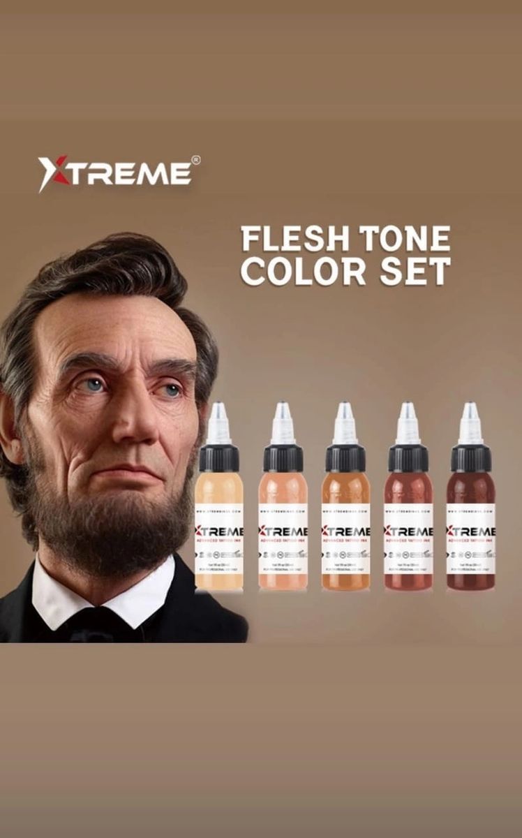 FLESH TONE SET OF 5 XTREME TATTOO INK