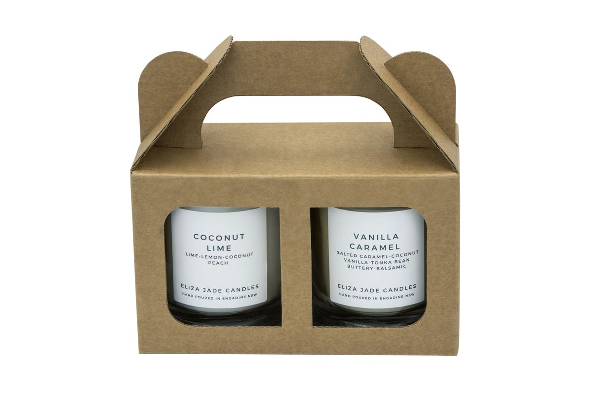 Duo Set, 2 Medium Candles in a box.