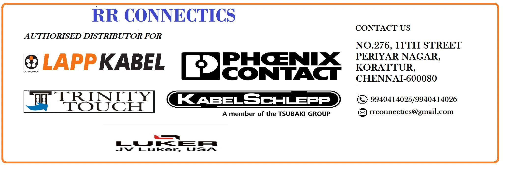Contact us | LAPP CABLE DEALER CHENNAI