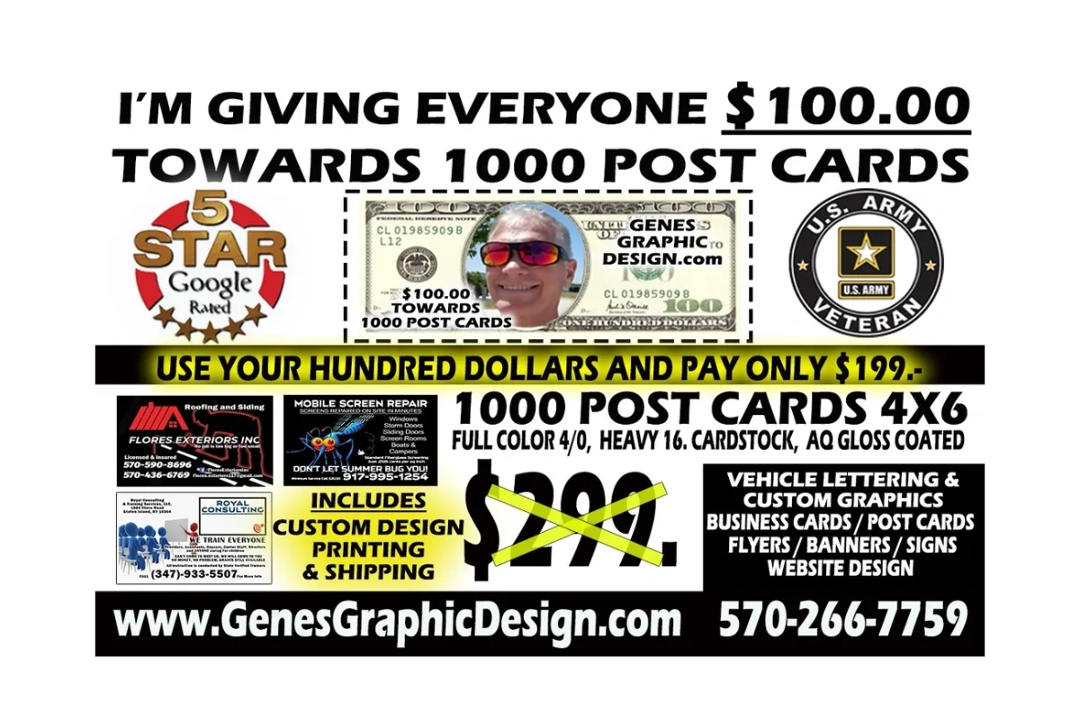 Graphic, Logo and Postcards Design Services in Pennsylvania | Gene's ...