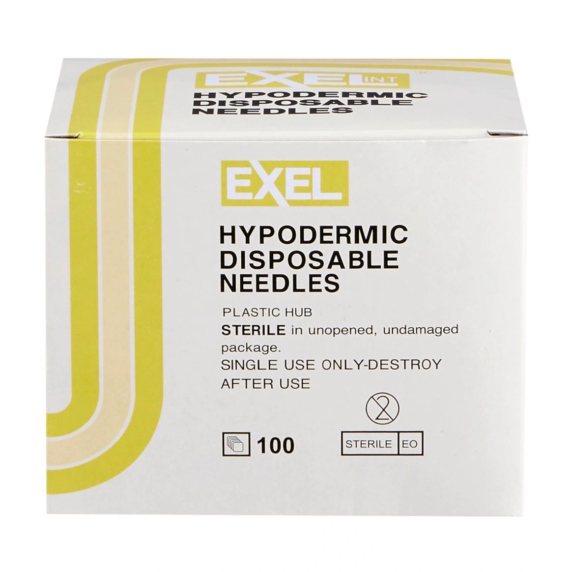 Exel Hypodermic Disposable Sterile Needles, 30G x 1" - Box of 100