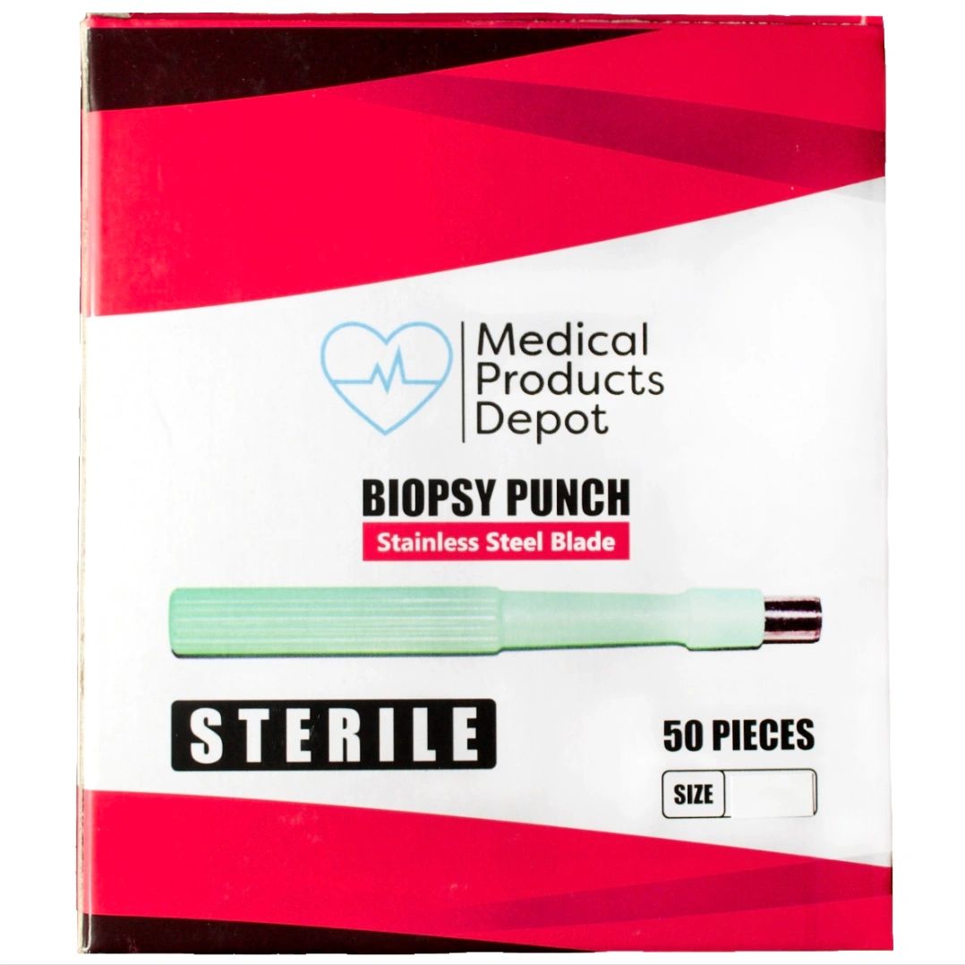 Medical Products Depot Sterile Disposable Biopsy Punches, 6 mm - Box of 50