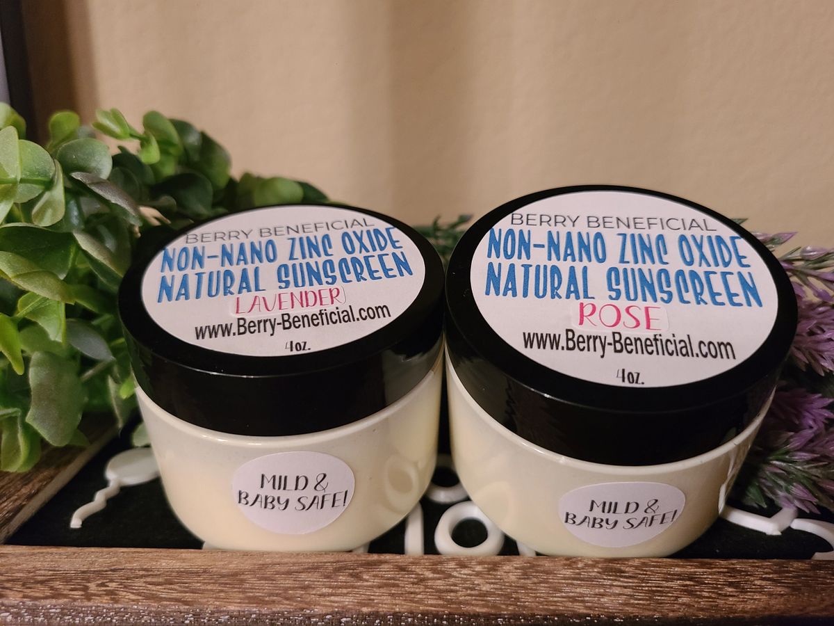 4OZ JAR OF ORGANIC NATURAL SUNSCREEN (NON-NANO ZINC OXIDE)