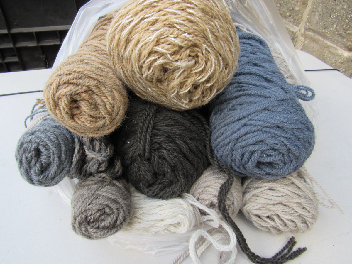 "Multi-Strand Assortment", Wool and Wool & Silk Blend, Cone Remnant ...