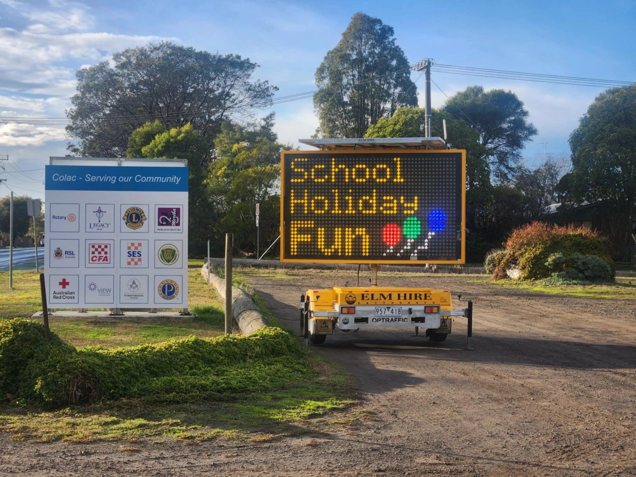 Elm Hire - VMS Advertising, VMS Sign