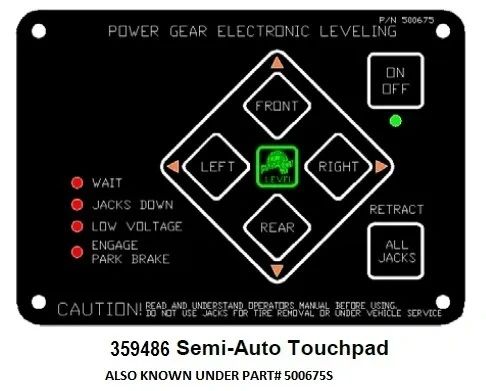 Lippert Electronic Leveling Touch Pad Kit 359486