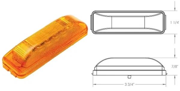 RV LED Marker Light, Amber 12 Diode, RV LED Marker Light, Amber 12 ...