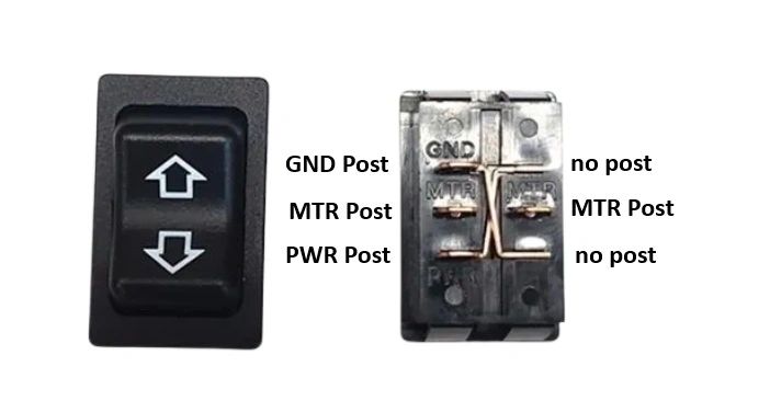 Slide-Out And Awning Extend / Retract Switch, Black, AH-SWI-P11-5