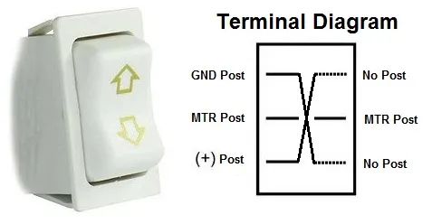 Slide-Out Extend / Retract Switch, White, 12385