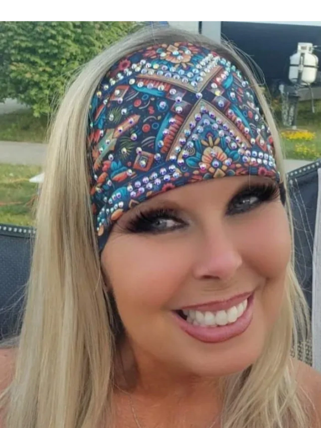 Aztec Headband w/Aurora Borealis Crystals