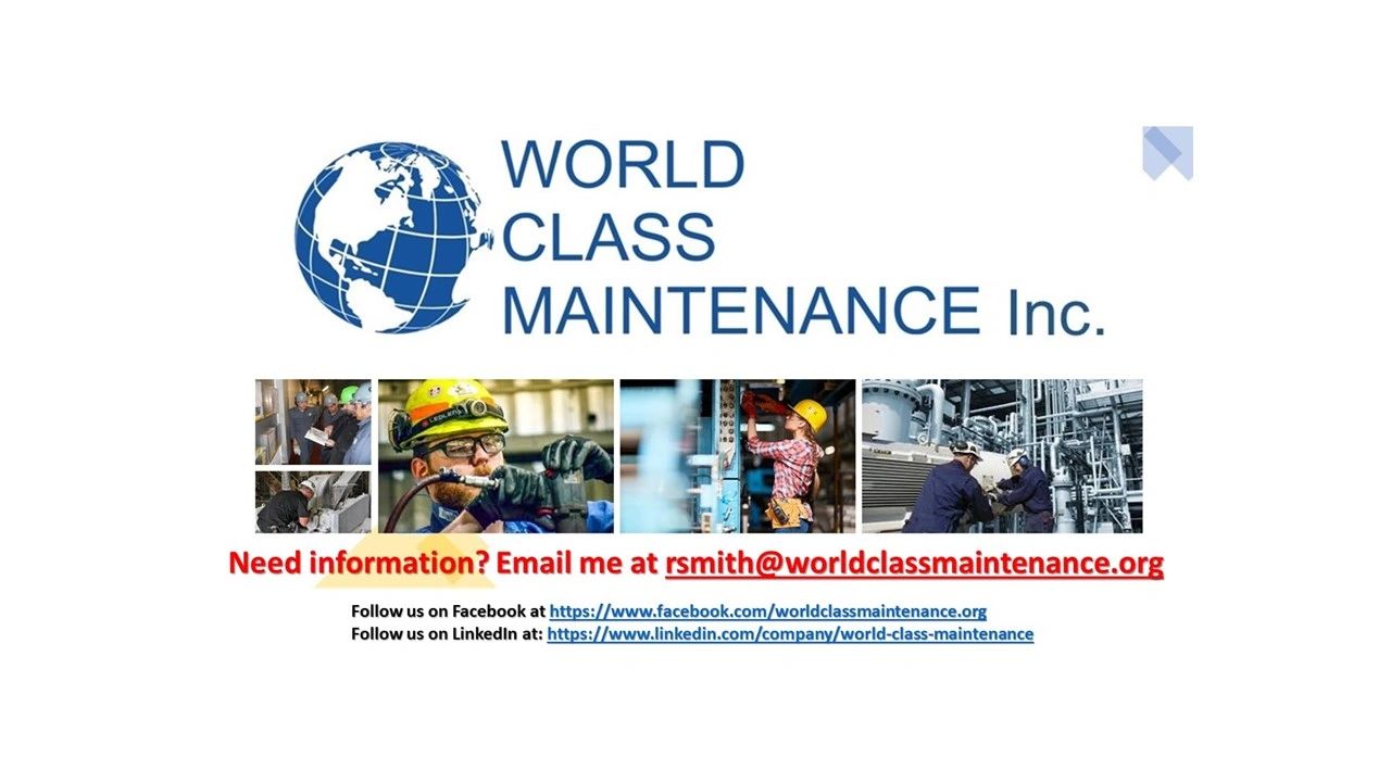 Maintenance Best Practices - World Class Maintenance