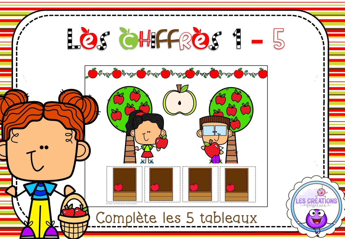 Les chiffres avec les pommes
