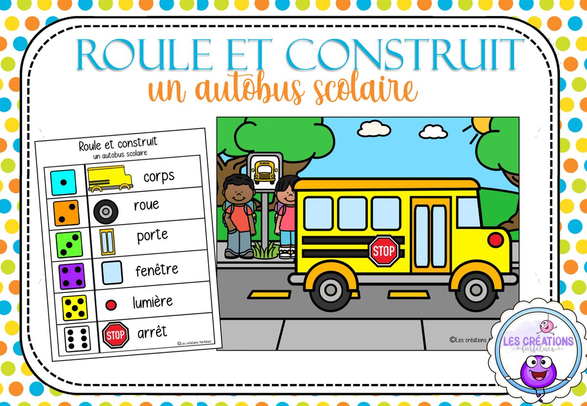 Roule et construit un autobus scolaire