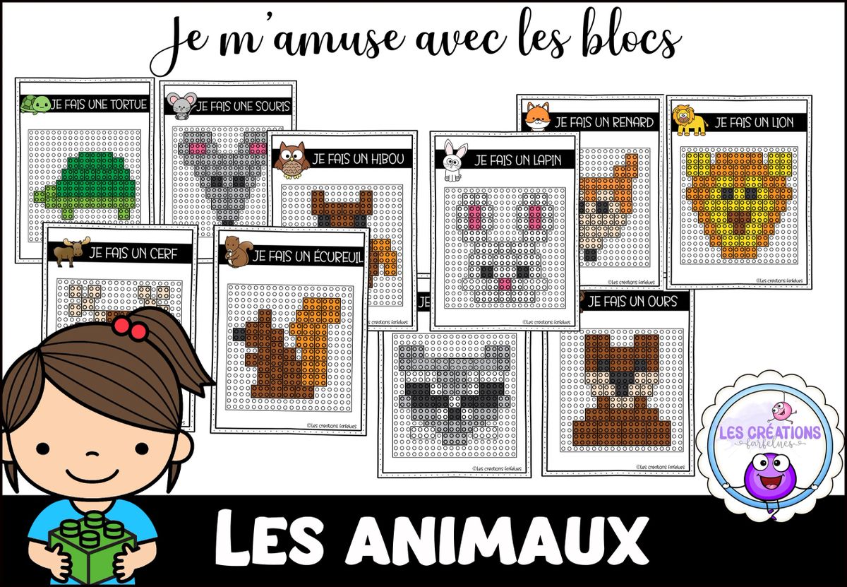 Je m'amuse avec les blocs - Les animaux