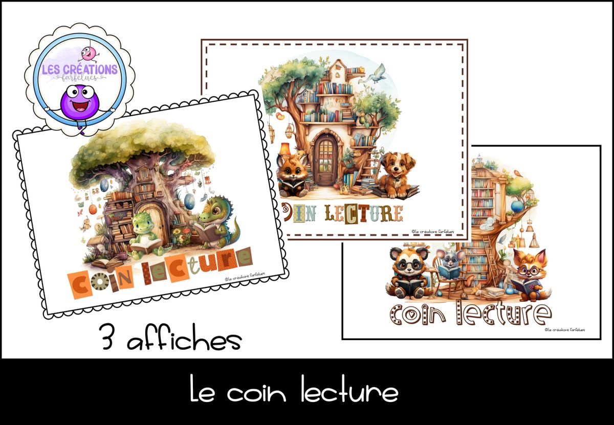 Affiches pour coin de lecture