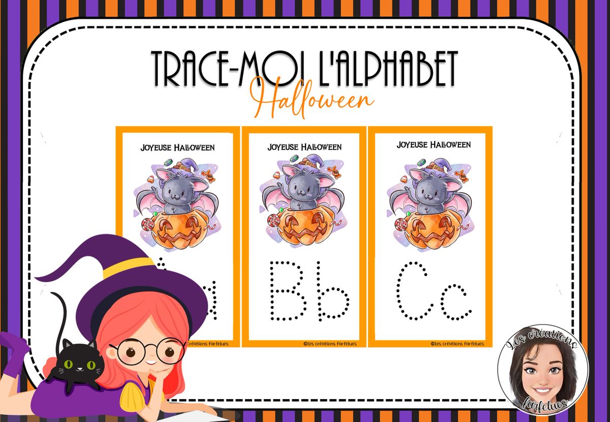 Trace-moi l'alphabet - Halloween