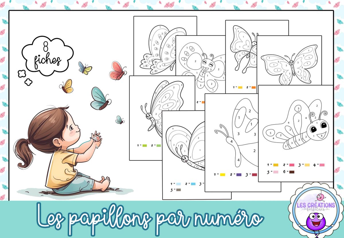 Les papillons par numero
