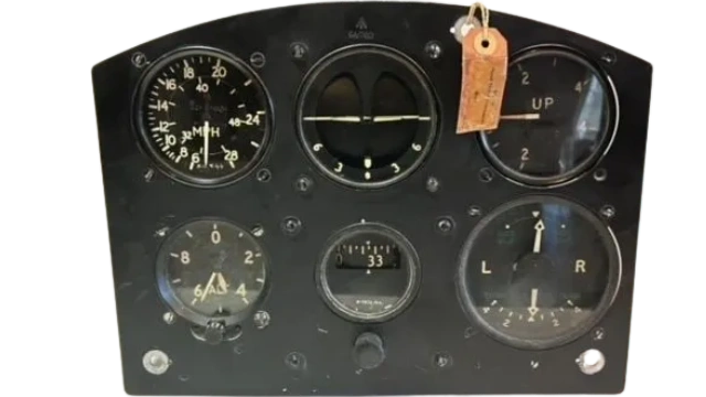 Original Spitfire Blind Flying Panel. Fully fitted with rear tubing and ...