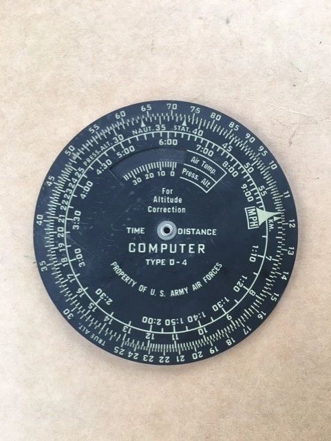WWII AAF D-4 Flight Computer. 1945