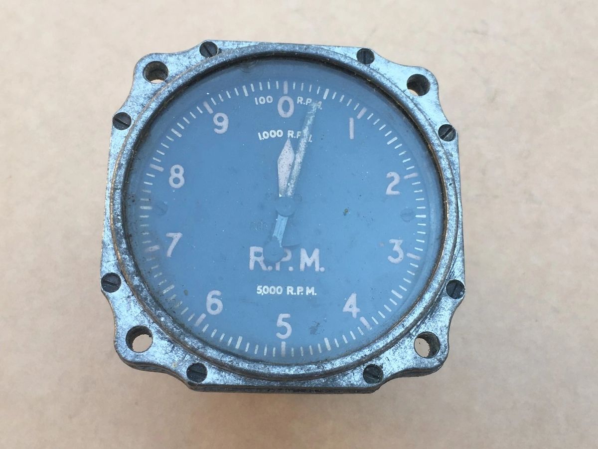 WWII RAF RPM Gauge 6A/778 MK.IVB Dated 1941