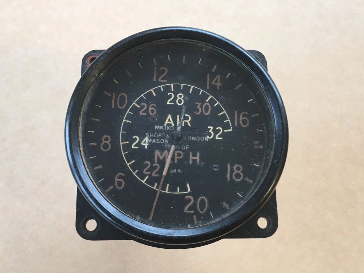 WWII RAF Airspeed Indicator MK IXD. Dated 1936