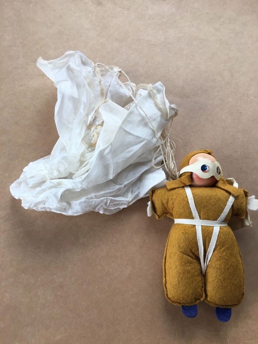 WWII Pat The Paratrooper Toy Doll Figure with Parachute by Elvy Kalep ...