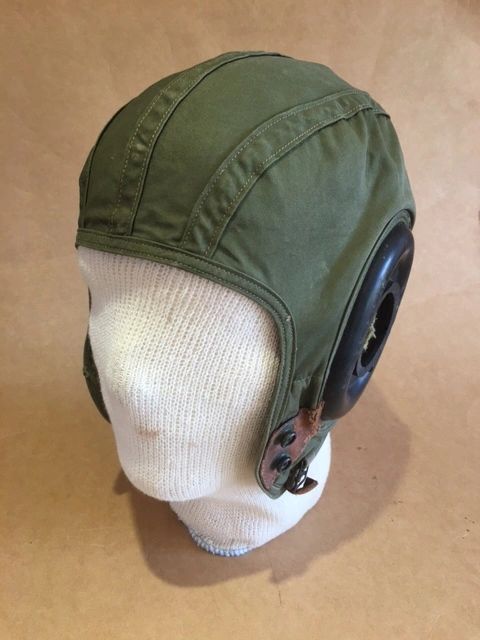 Vintage Gentex MIL. H-7151 Cloth Flight Helmet Liner. Korean/Vietnam era