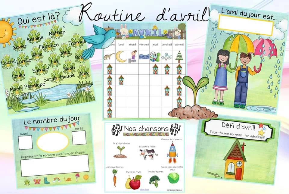 Routine du matin d'avril SMART Notebook