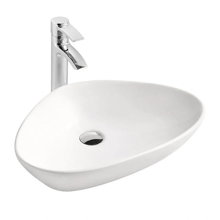 Trio 23 White Ceramic Triangle Specialty Vessel Sink by NEXXT