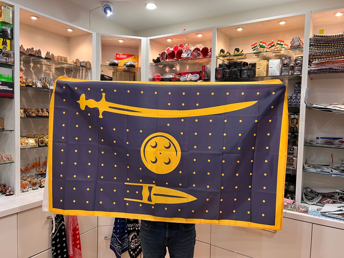 Large Khalsa Nihang Nishan Sahib 5ft and 3 ft