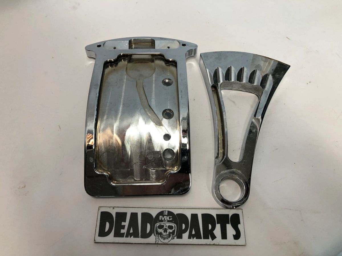 Harley softail side mount billet chrome license plate tail light ...
