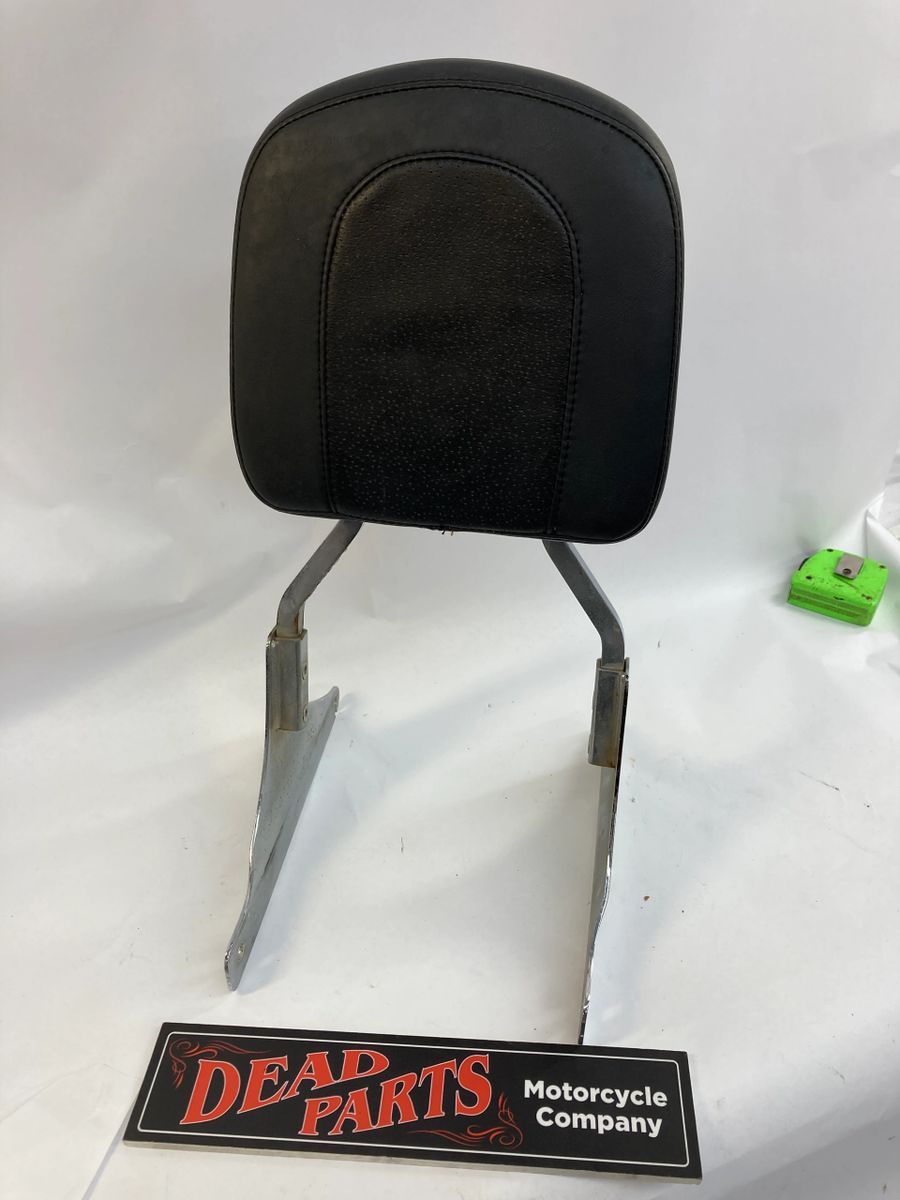 Harley Fatboy pigskin FLSTF rigid mount sissybar passenger backrest
