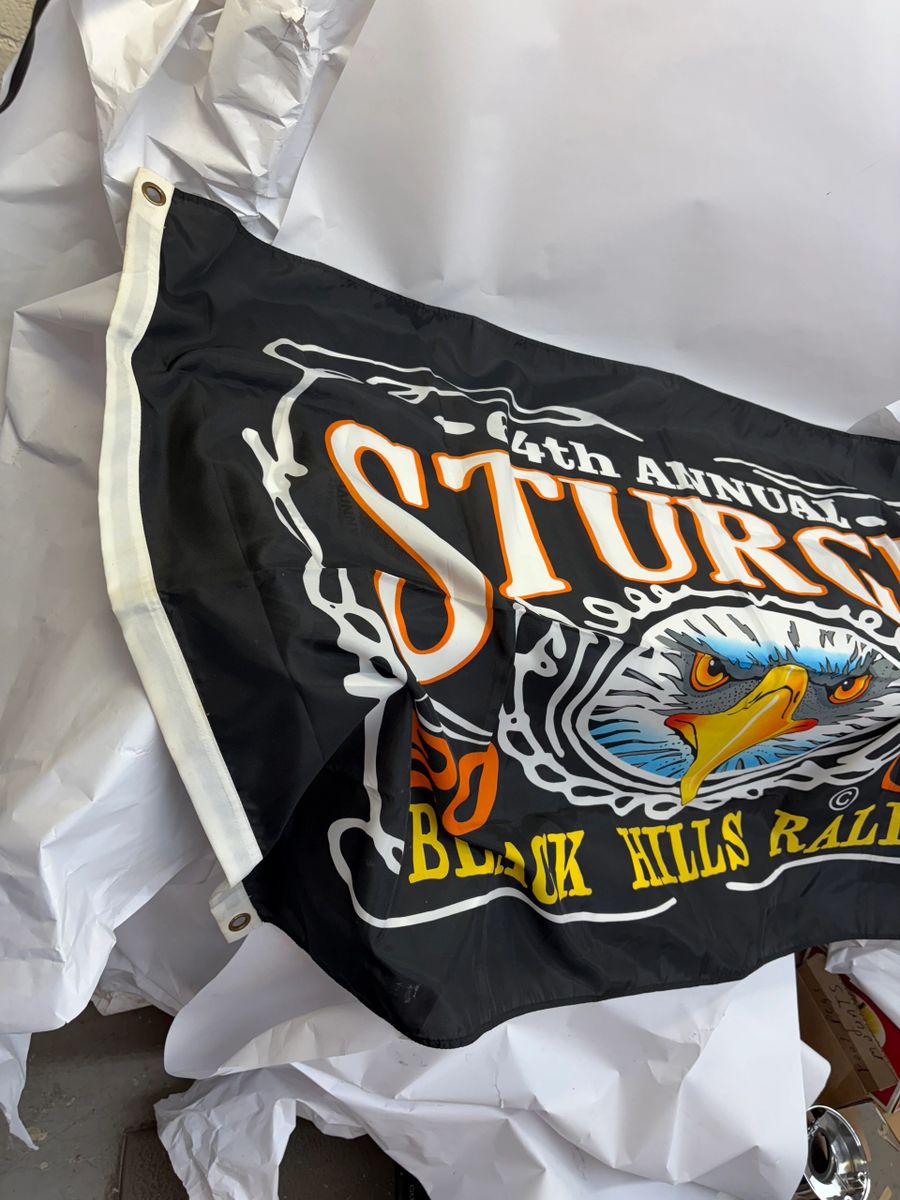Harley 2004 Sturgis 64th annual Black Hills rally flag banner eagle nice