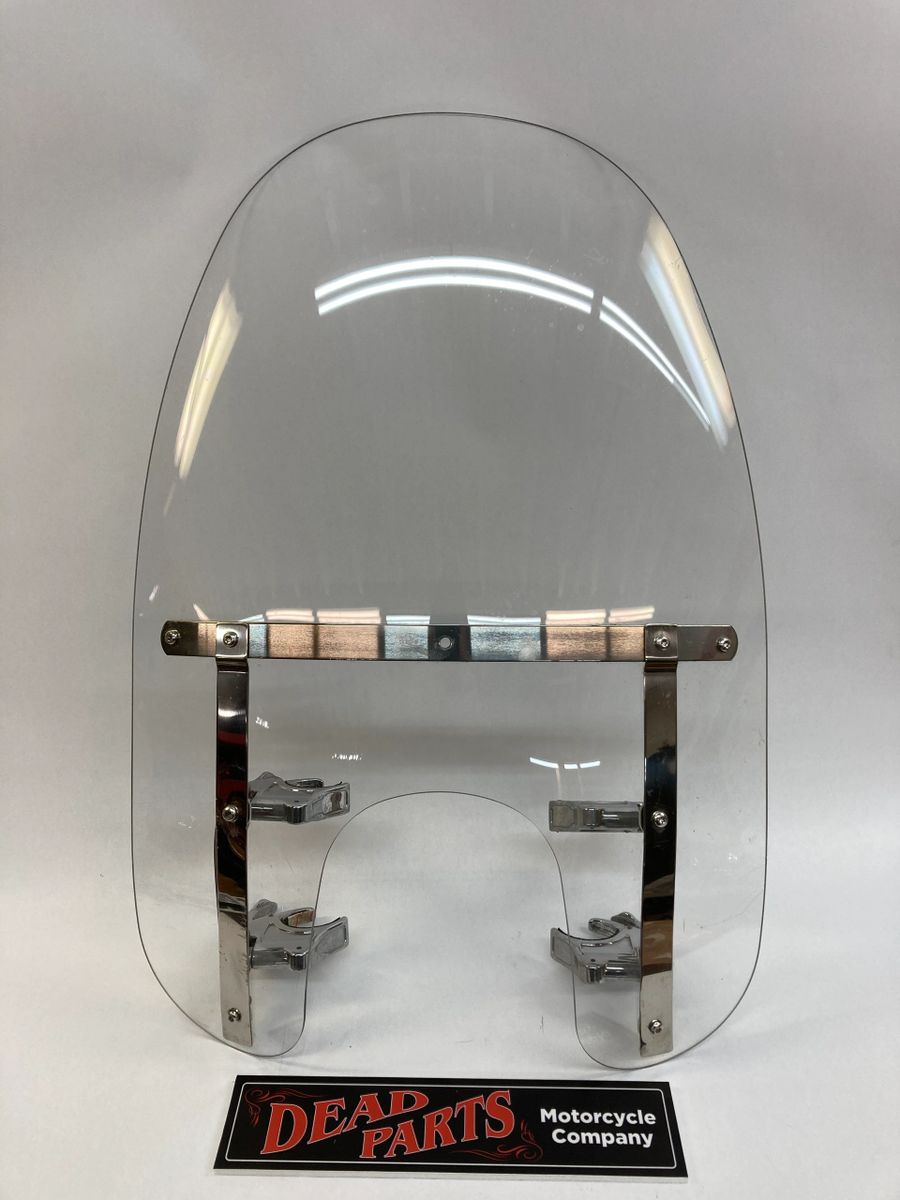Harley dyna 49mm tall clear fxd fxdl detachable windshield