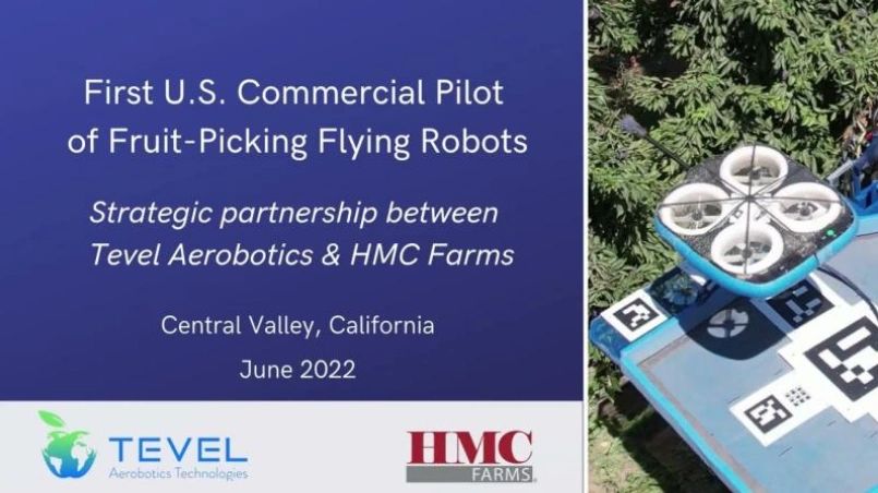 Tevel Aerobotics & HMC Farms Announce Commercial Pilot Program
