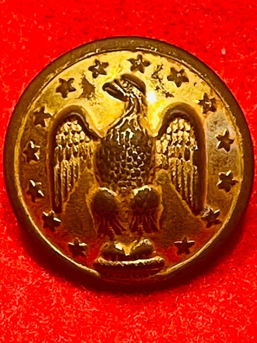 Absolutely breathtaking DUG Dowler Confederate Staff Coat button with ...