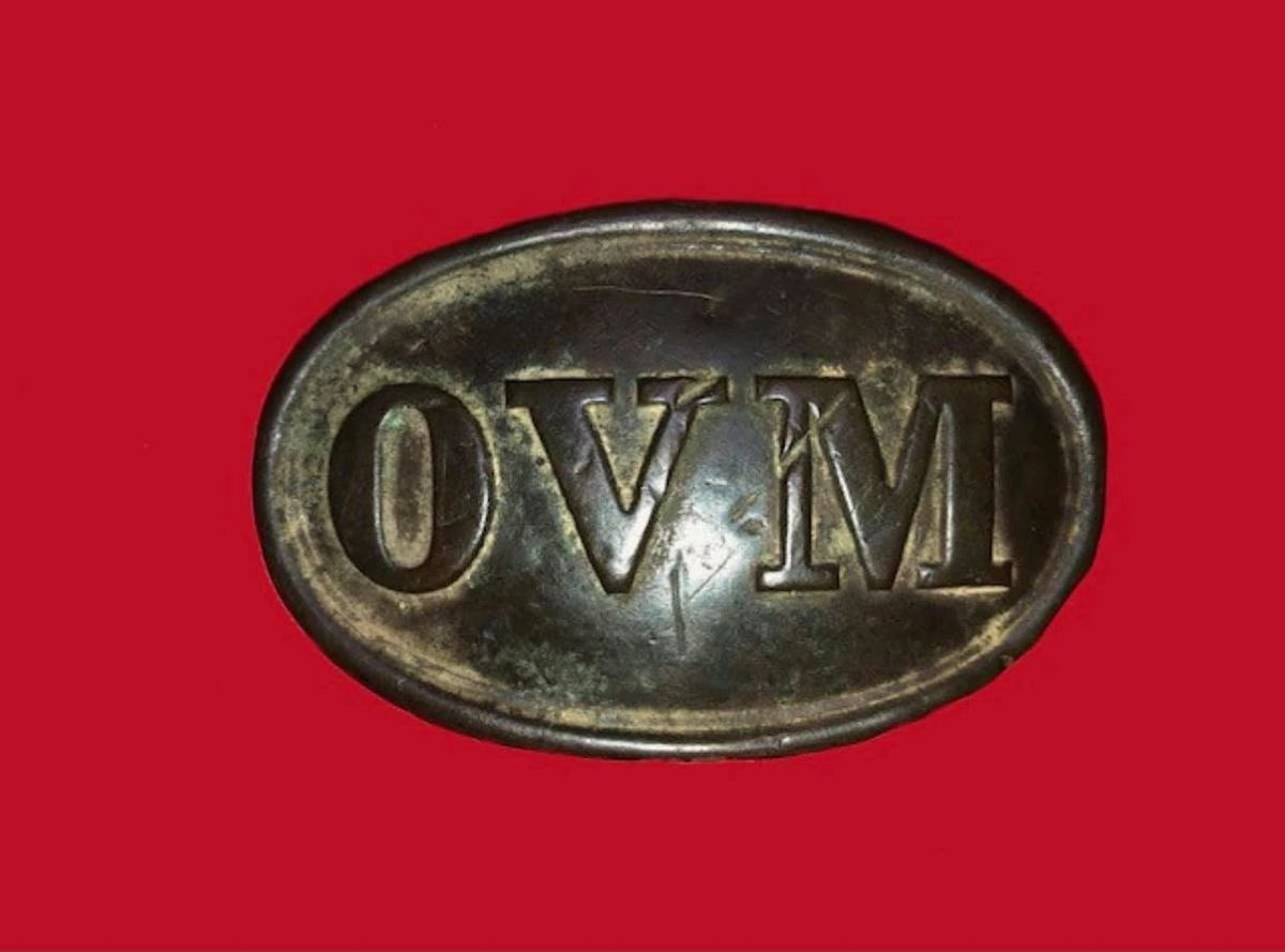 BEAUTIFUL EXCAVATED "OVM" (OHIO VOUNTEER MILITIA) WAIST BELT PLATE ...