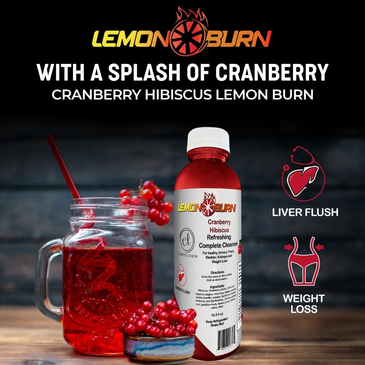 Travel size Cranberry Hibiscus Lemon Burn