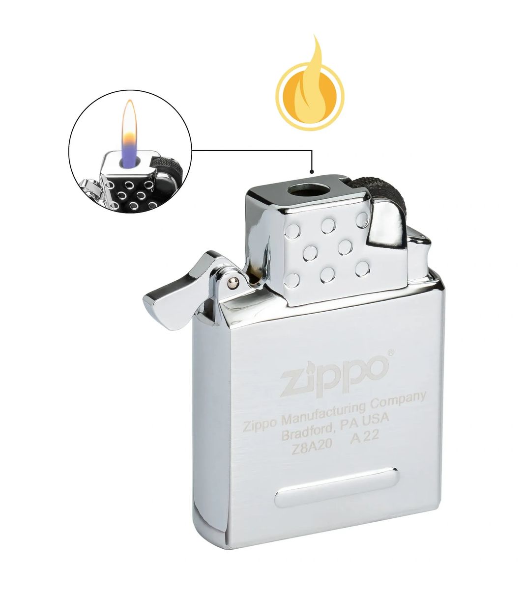 Yellow Flame Butane Lighter Insert