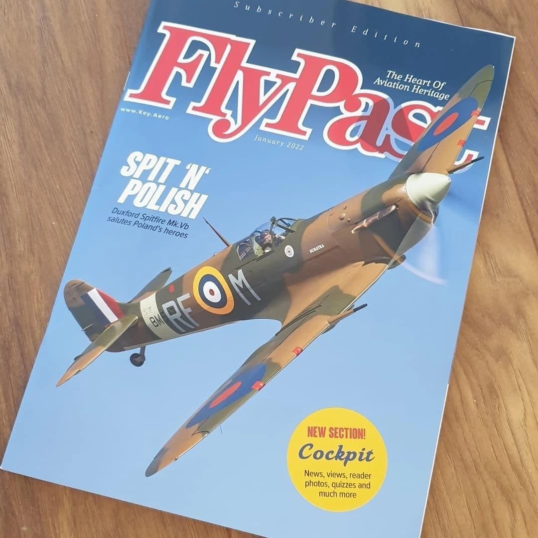 Spitfire BM597 takes Flypast Magazine Front Cover