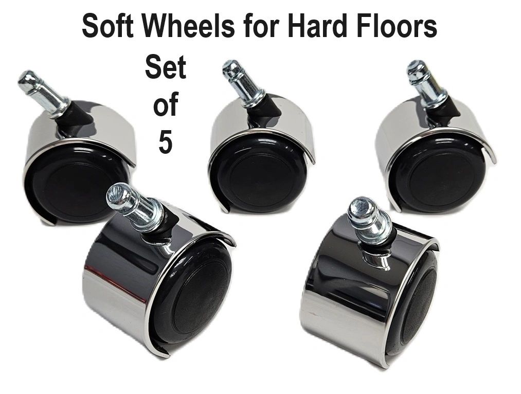 #66C5 - Chrome Home & Office Chair Caster ( *SOFT WHEELS FOR HARD ...