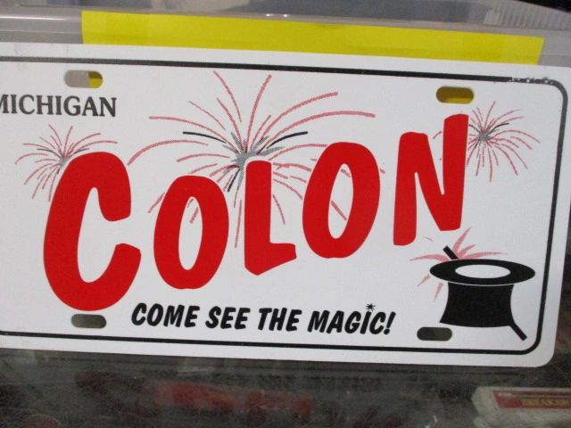 COLON MICHIGAN 'COME SEE THE MAGIC' LICENSE PLATES
